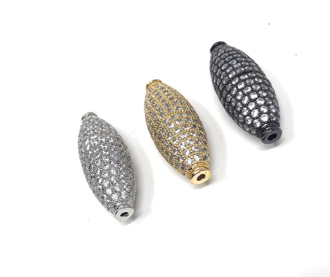 CZ Micro Pave Beads, Spacer Beads, Jewelry Supplies, Jewelry Findings ...