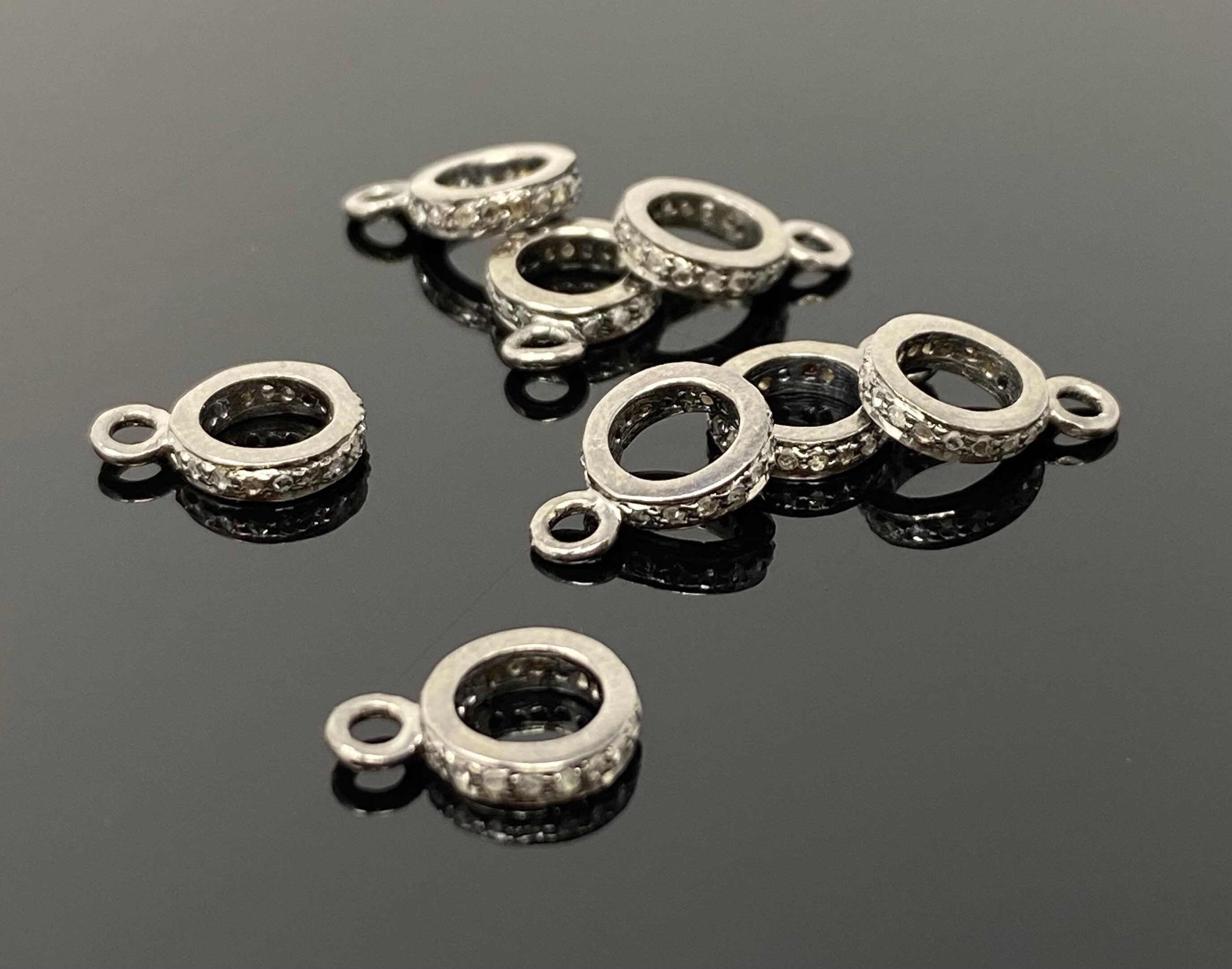 4 Pcs Pave Diamond Bail Pave Diamond Closed Pendant Bail - Etsy