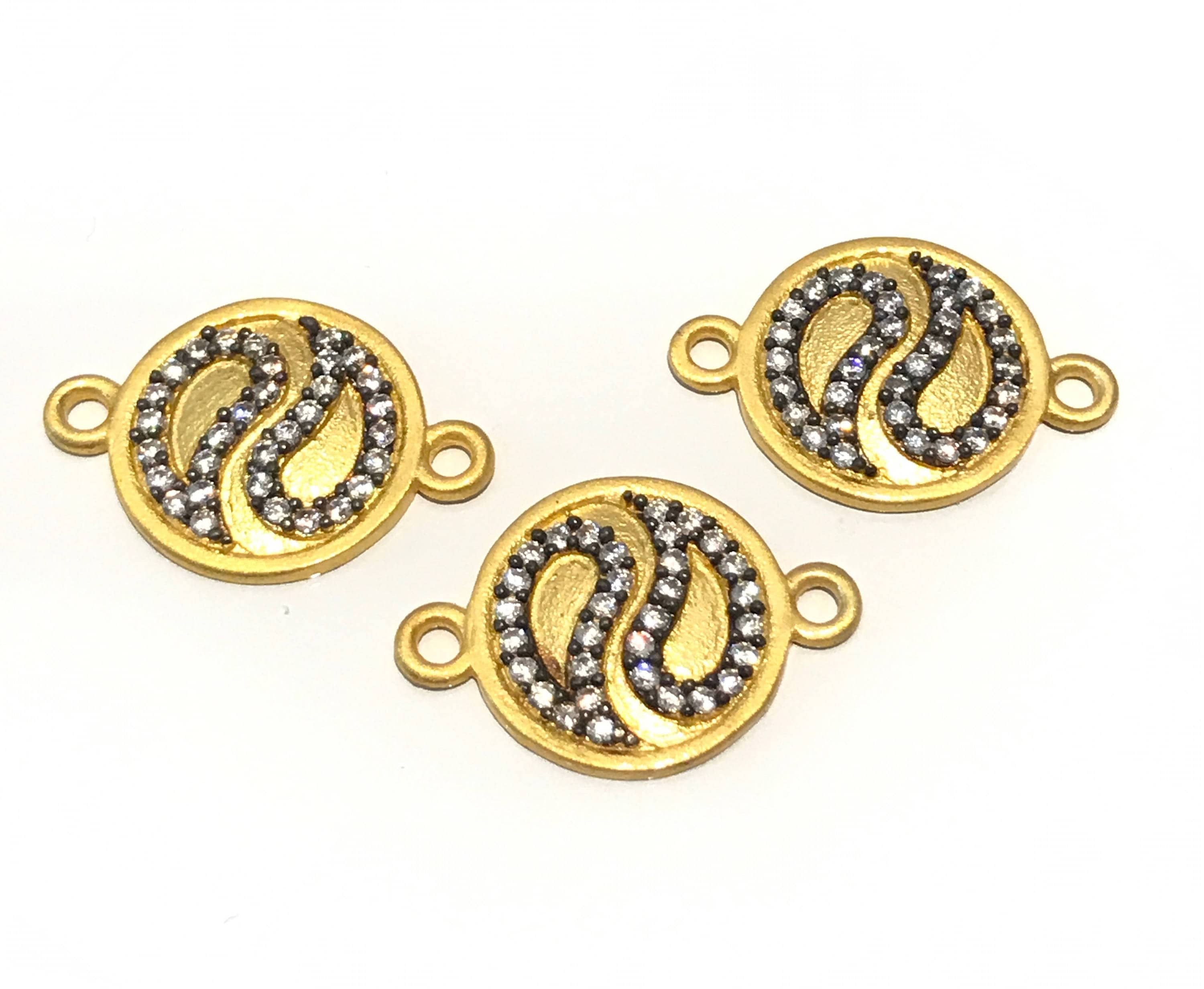 Disc Connector, Gold Connector, Bracelet Connector, Jewelry Findings ...
