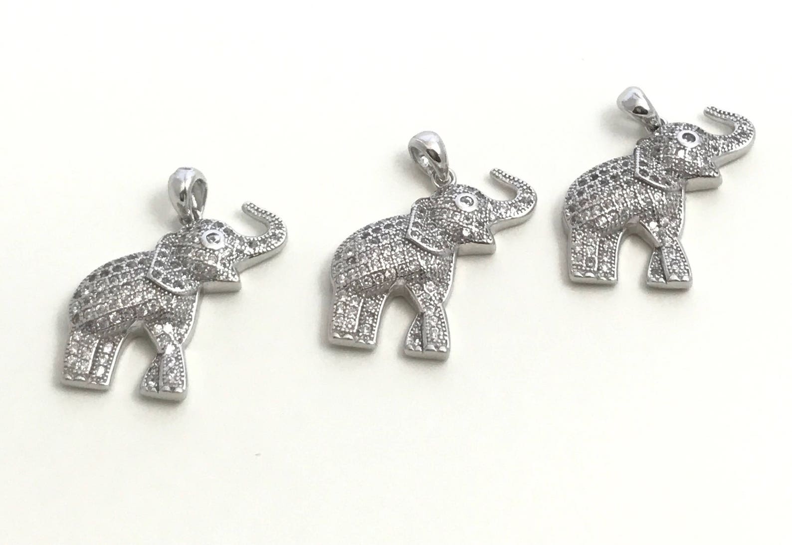 Elephant Pendant, Sterling Silver Pendant, Elephant Charm, Animal ...