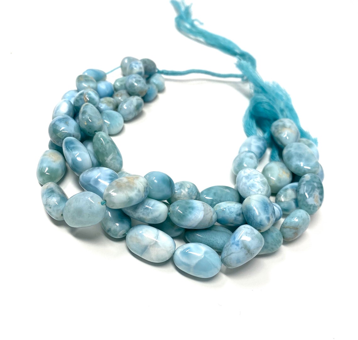 Larimar Gemstone Beads, Genuine Dominican Republic Larimar Beads - AAA ...