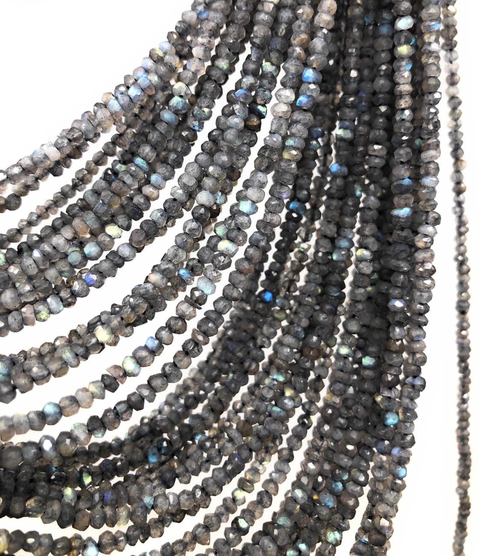 Labradorite Gemstone Beads Blue Flash Labradorite Beads Bulk - Etsy