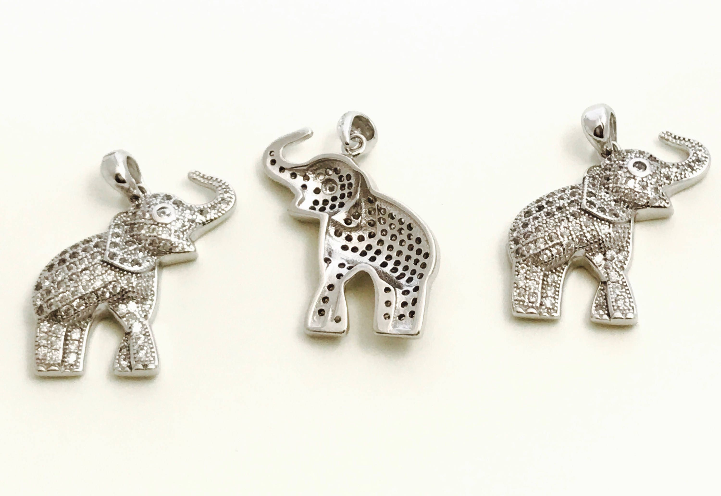 Elephant Pendant, Sterling Silver Pendant, Elephant Charm, Animal ...