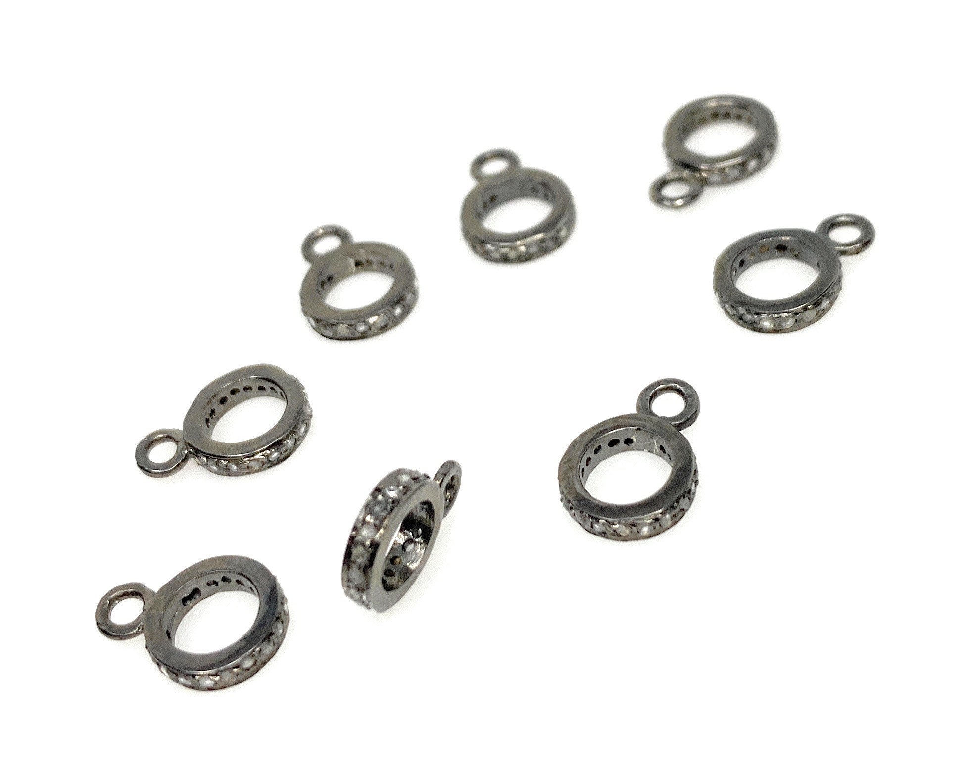 4 Pcs Pave Diamond Bail Pave Diamond Closed Pendant Bail - Etsy
