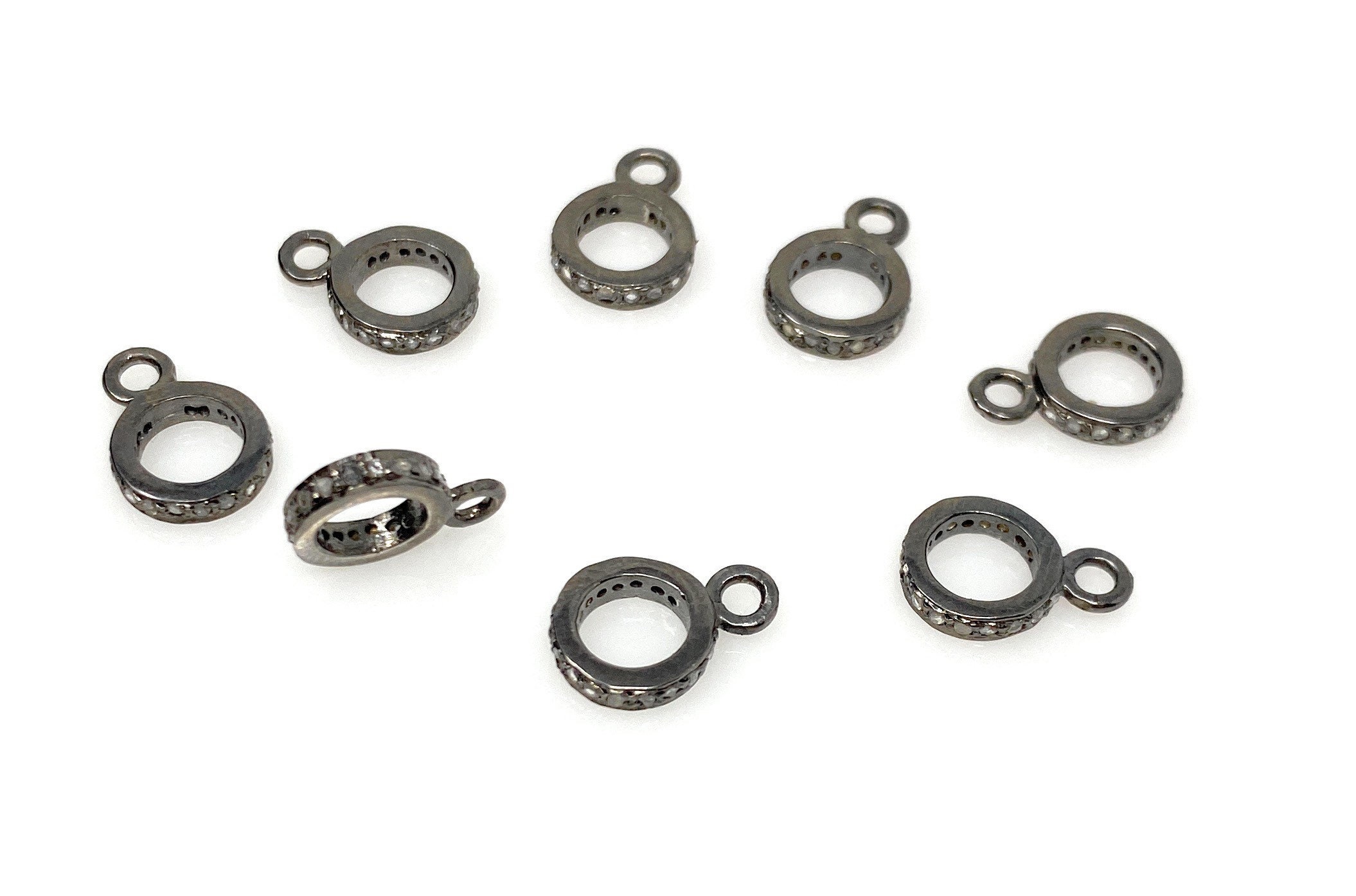 4 Pcs Pave Diamond Bail Pave Diamond Closed Pendant Bail - Etsy