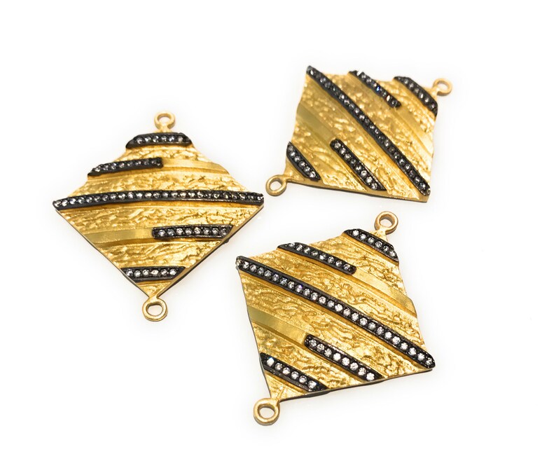 CZ Gold Plated Connectors Bracelet Connector Jewelry | Etsy