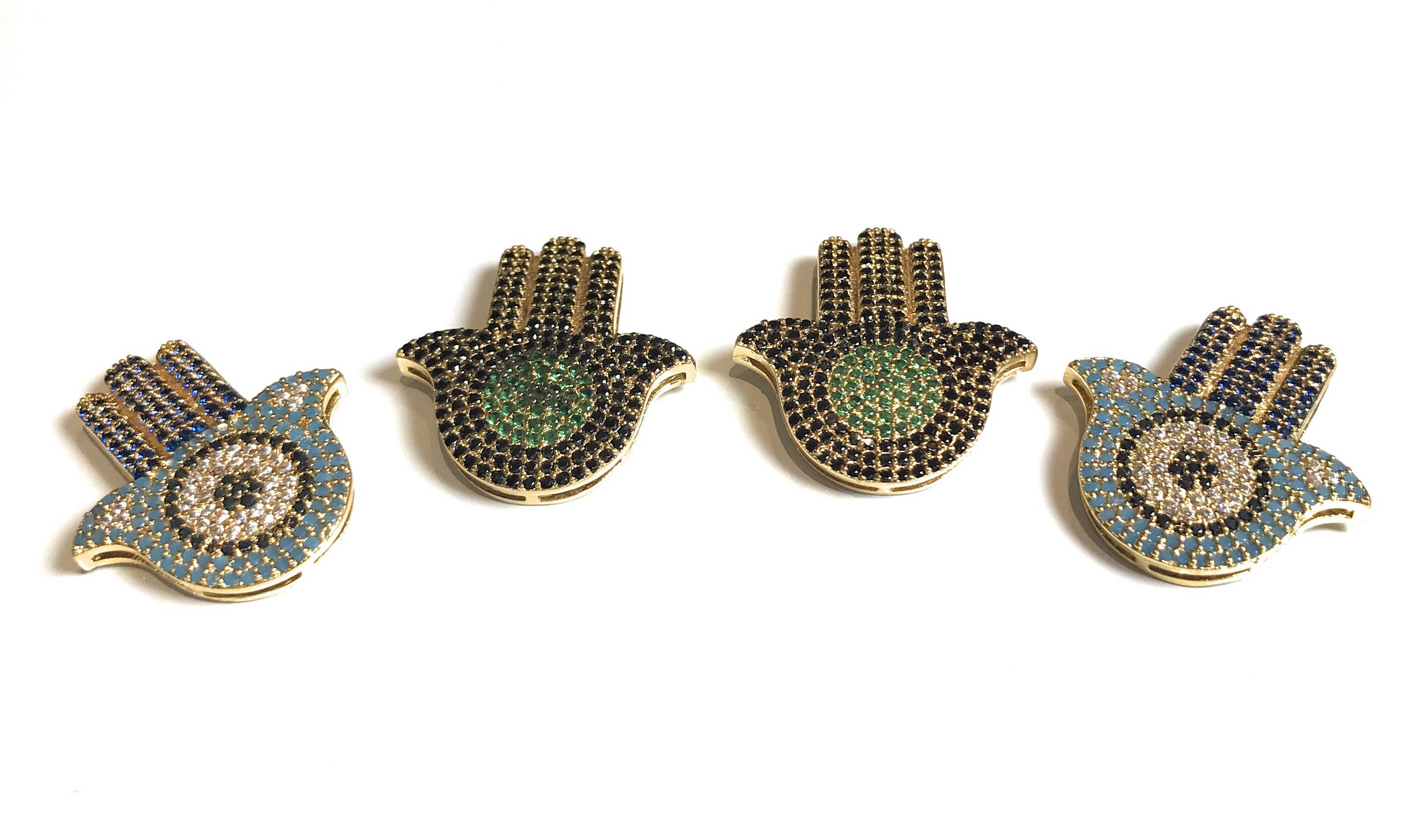 Hamsa Hand Connectors, Multi Strand Links, Evil Eye Connector, Bracelet ...
