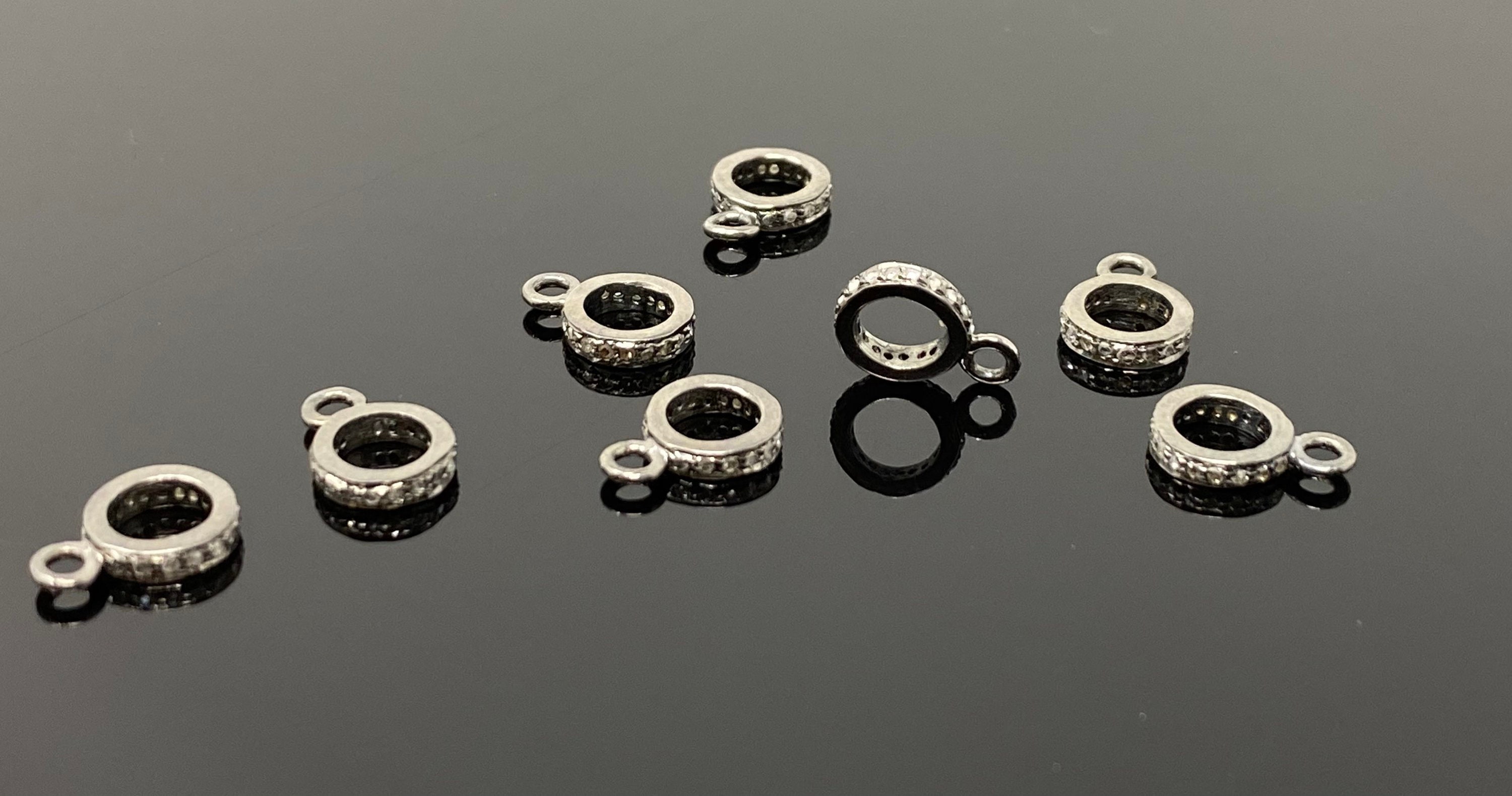 4 Pcs Pave Diamond Bail Pave Diamond Closed Pendant Bail - Etsy