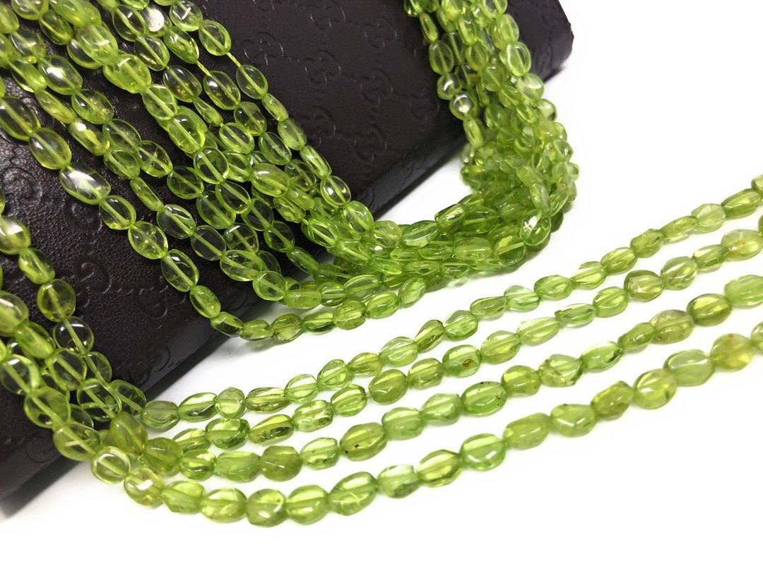 Natural Peridot Gemstone Oval Beads, Gemstone Wholesale Beads, Bulk ...