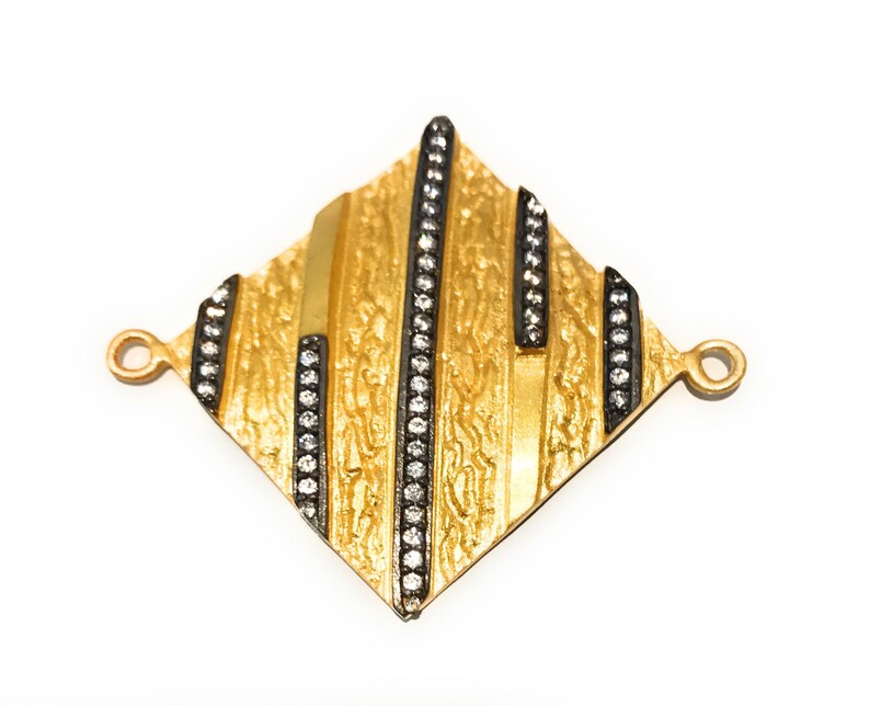 CZ Gold Plated Connectors Bracelet Connector Jewelry | Etsy