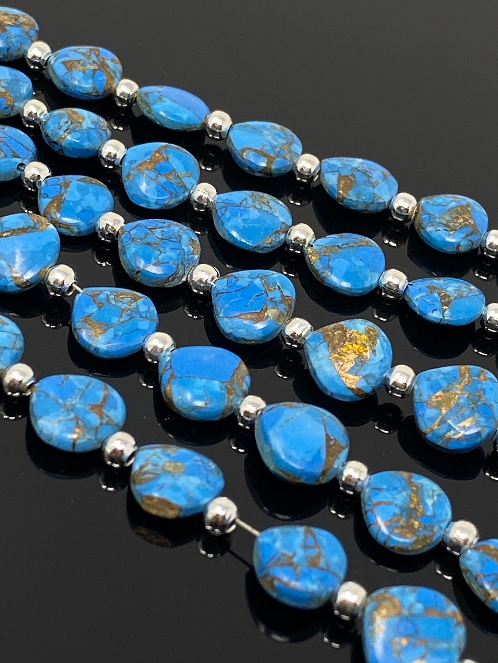 Mohave Blue Copper Turquoise Gemstone Beads Turquoise Beads - Etsy