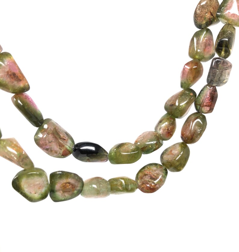 Natural Watermelon Tourmaline Beads Gemstone Beads | Etsy