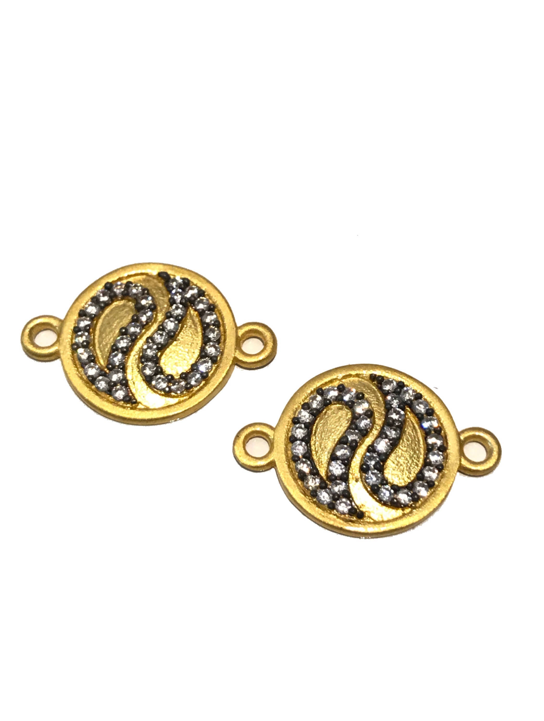 Disc Connector, Gold Connector, Bracelet Connector, Jewelry Findings ...
