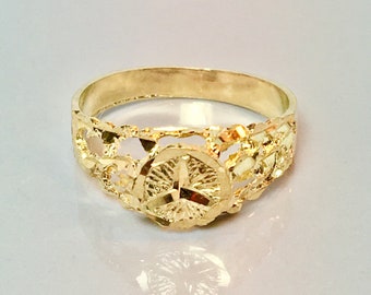 Mercedes gold ring | Etsy