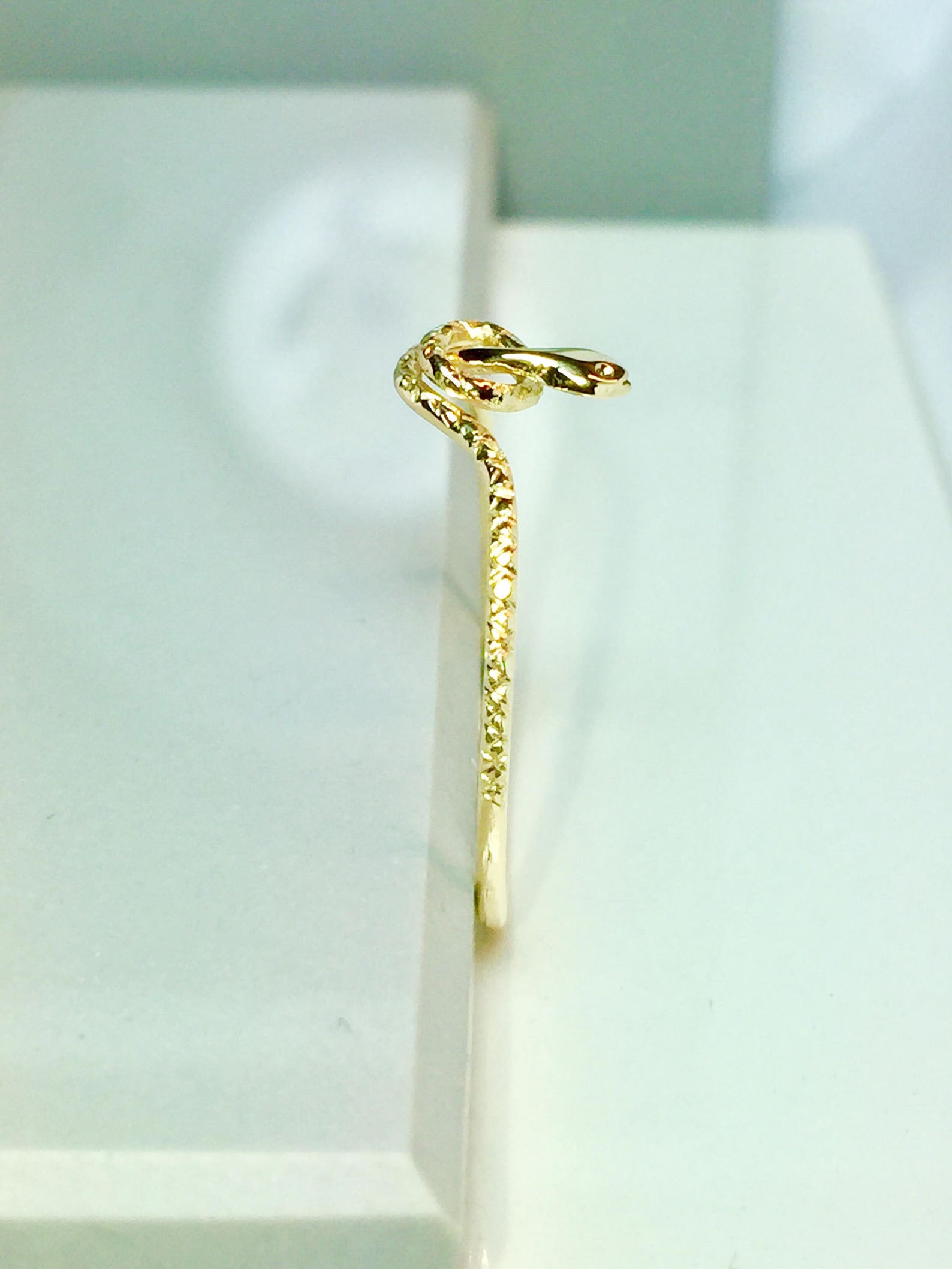 SALE 14k 10k Solid Gold Snake Ring Baby Snake Ring Tiny - Etsy