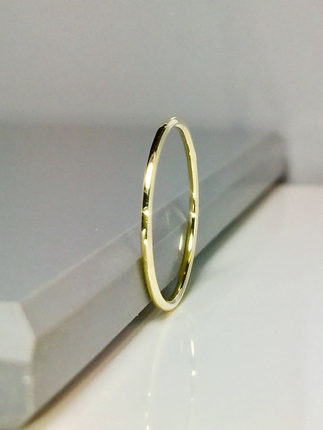 SALE 14k 10k Solid Gold Band - Gold Midi Rings - Gold Stacking Rings ...