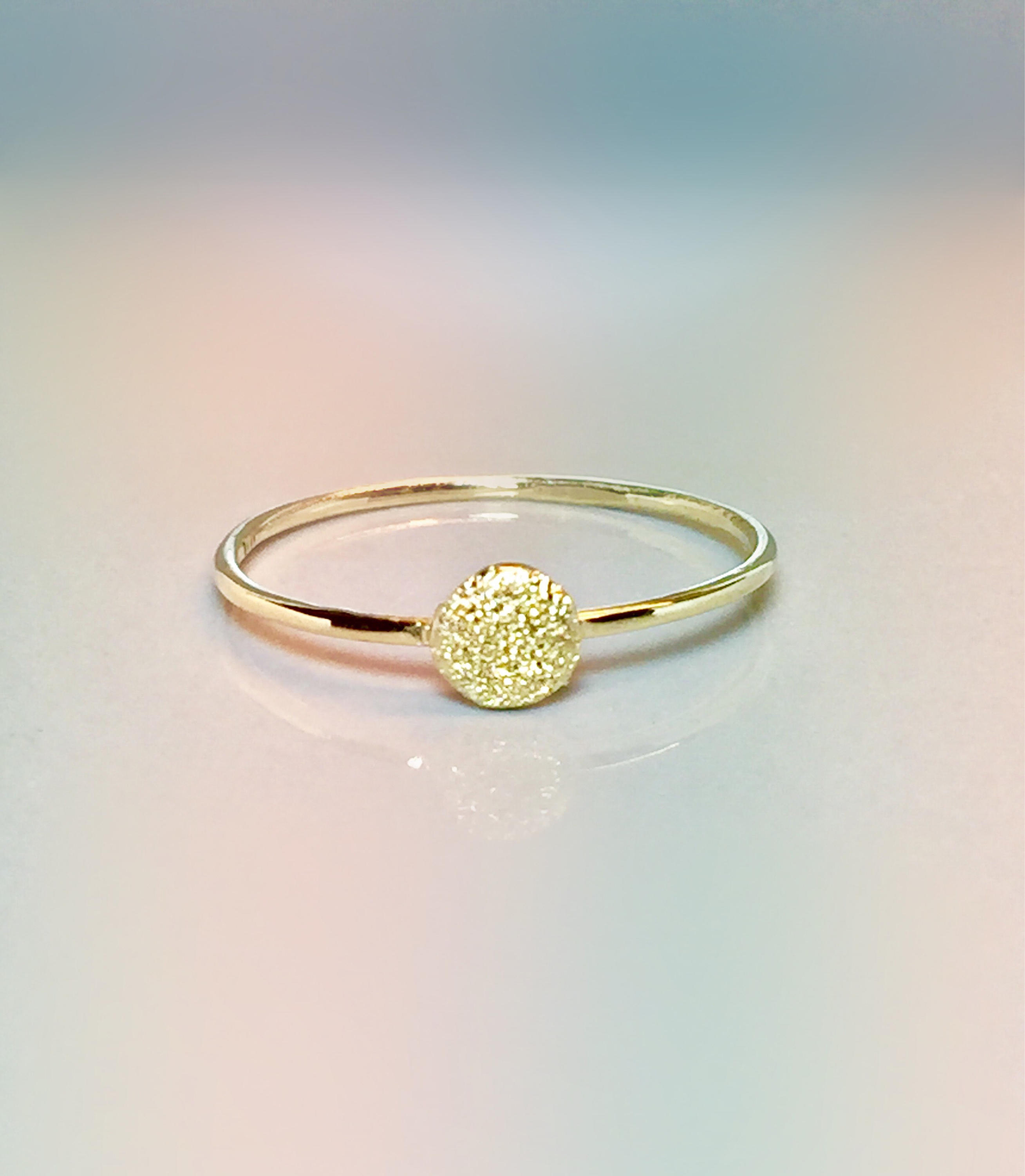 BIG SALE Gold Pinky Ring 14k/10k Gold Ladies Dainty Ring - Etsy