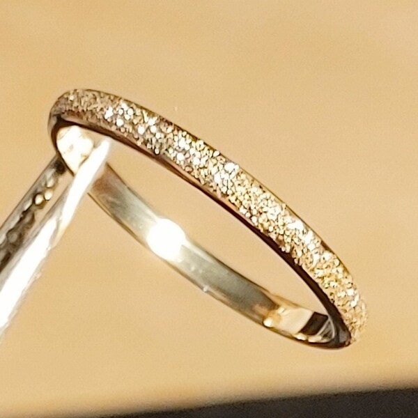 Rose Gold Stardust Eternity Ring - Etsy