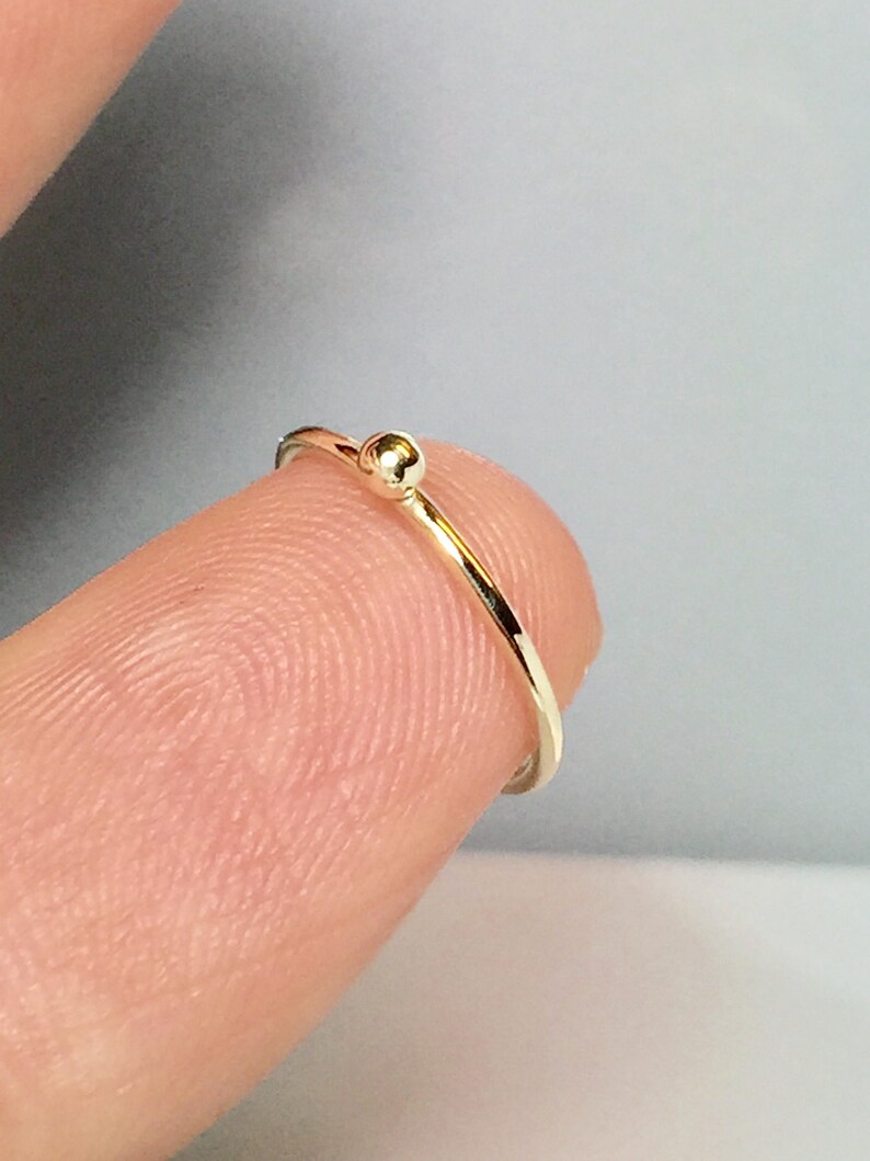 14k 10k Solid Gold Pinky Ring - Baby Ring - Midi Ring - Newborn Ring - Newborn Baby Ring ...