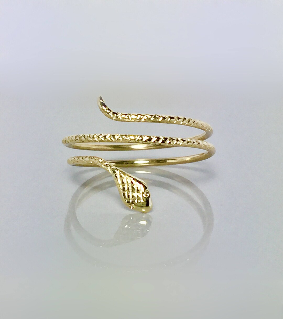 14k 10k Solid Gold Snake Ring Baby Snake Ring Tiny Snake - Etsy