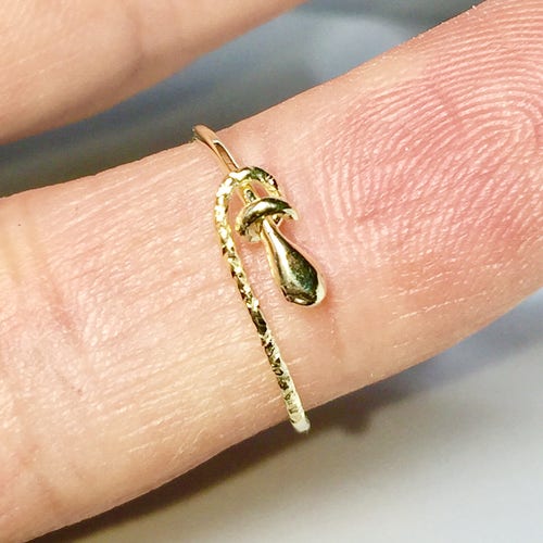 SALE 14k 10k Solid Gold Snake Ring Baby Snake Ring Tiny - Etsy