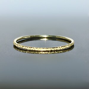 14k/10k Solid Gold Stardust Ring Thin Gold Ring Gold Pinky - Etsy