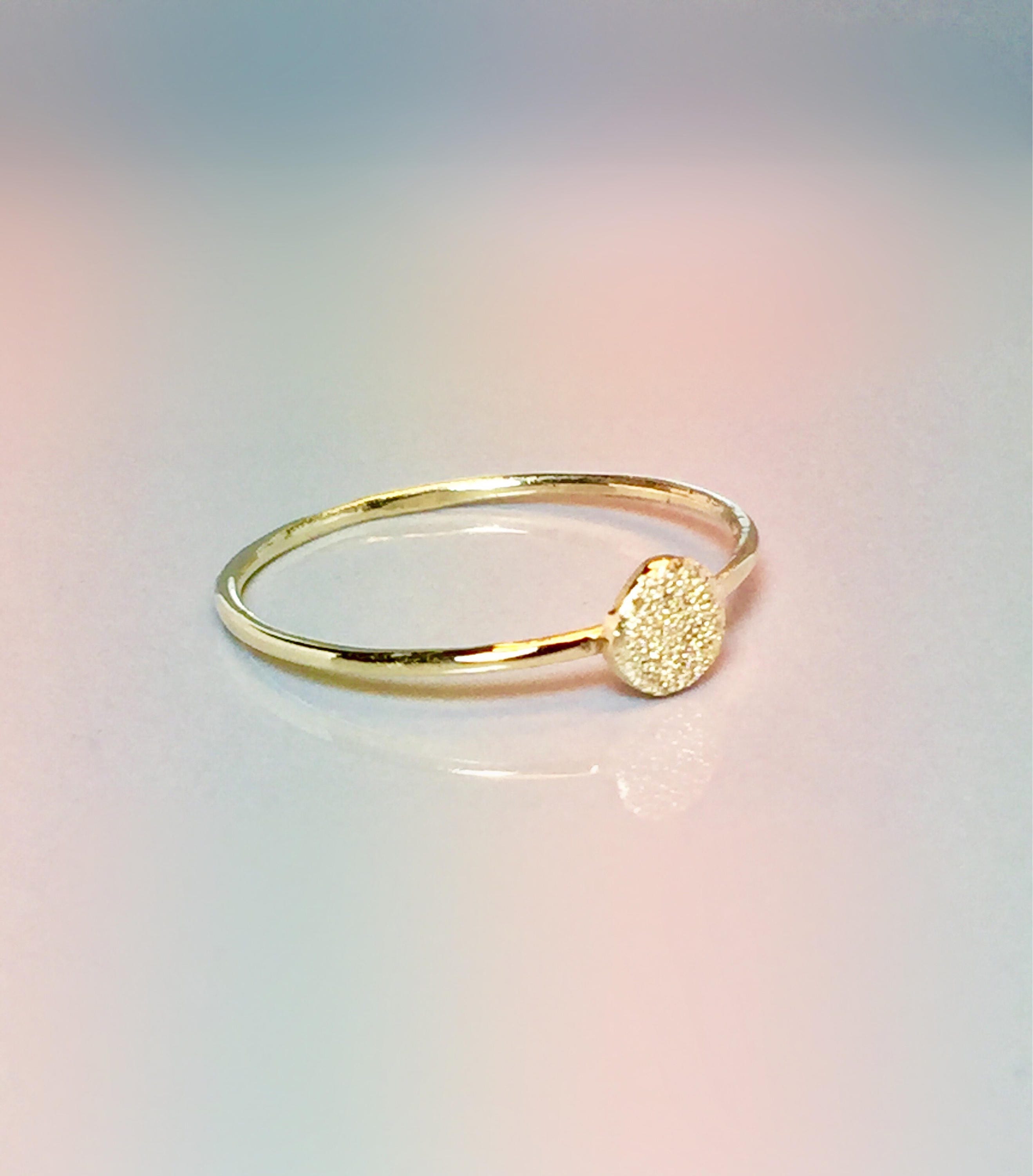 BIG SALE Gold Pinky Ring 14k/10k Gold Ladies Dainty Ring - Etsy