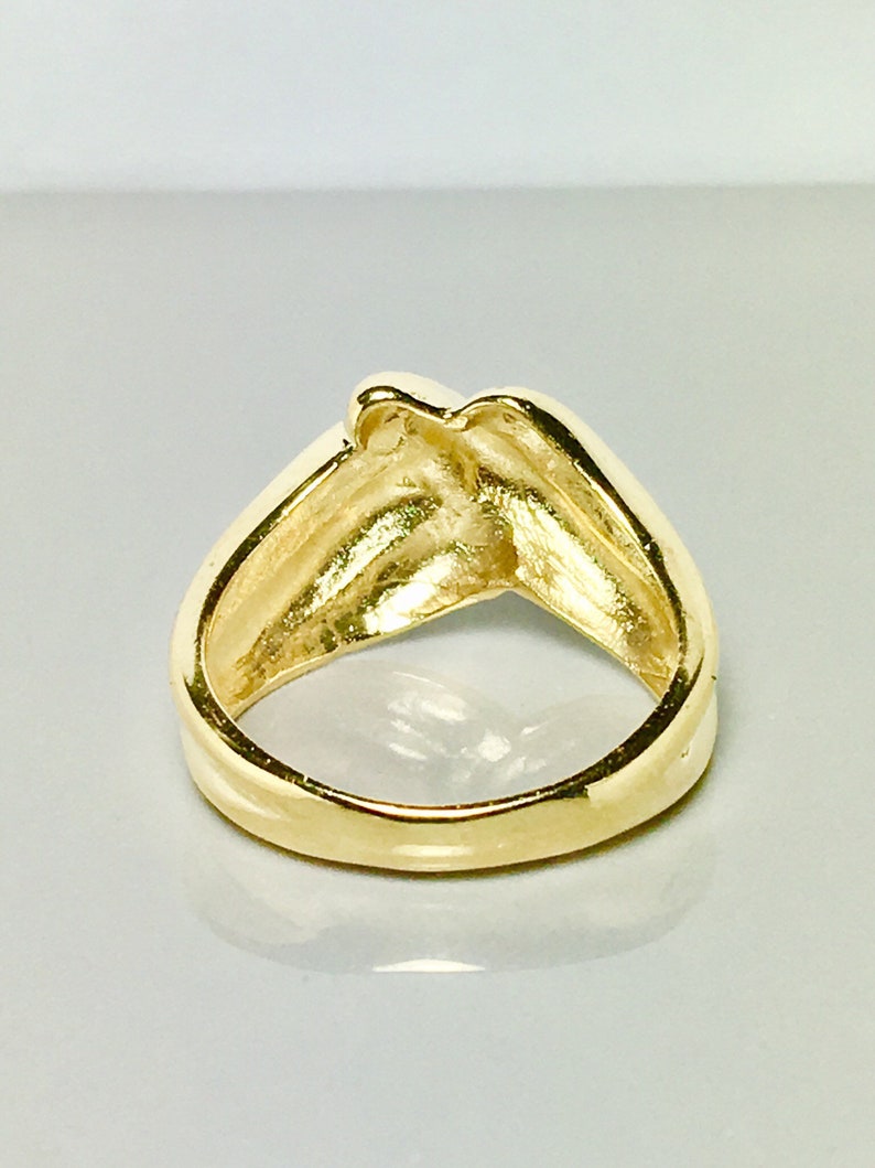 14k Solid Gold Ring/ Solid Vintage Fashion Gold Ring/ - Etsy