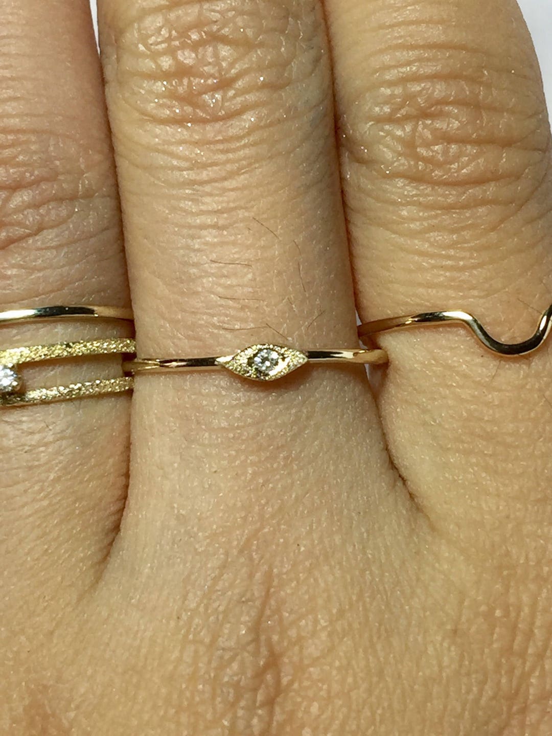 BIG SALE 14k 10k Real Gold Evil Eye Ring Eye of Horus Rings - Etsy