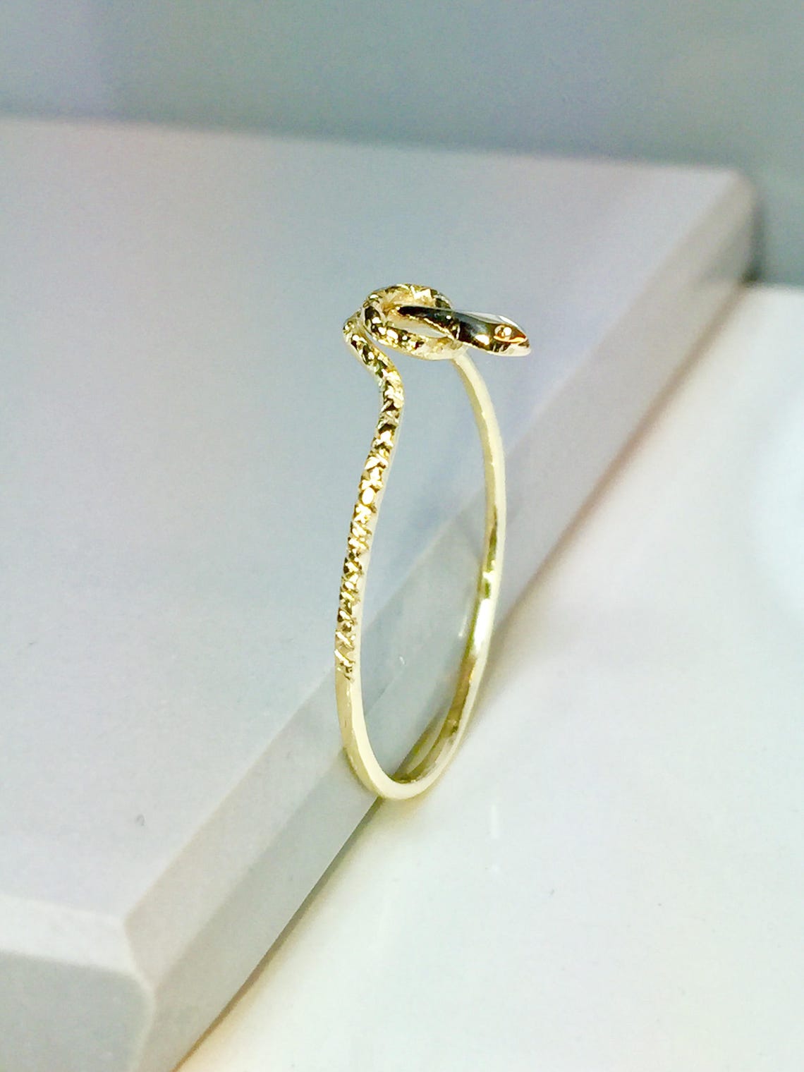 SALE 14k 10k Solid Gold Snake Ring Baby Snake Ring Tiny - Etsy