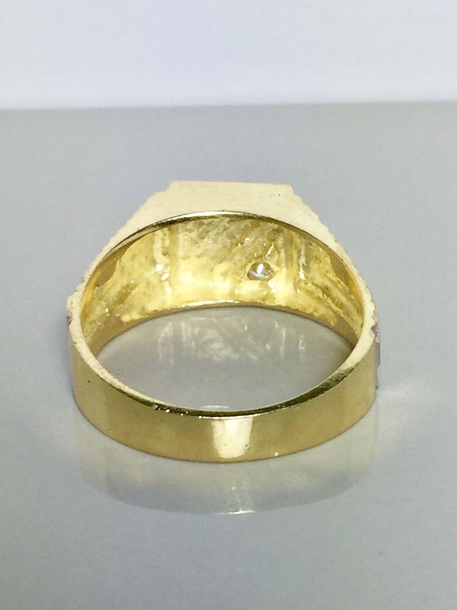 14k Solid Gold Men Signet Ring Men's Gold Pinky Ring | Etsy