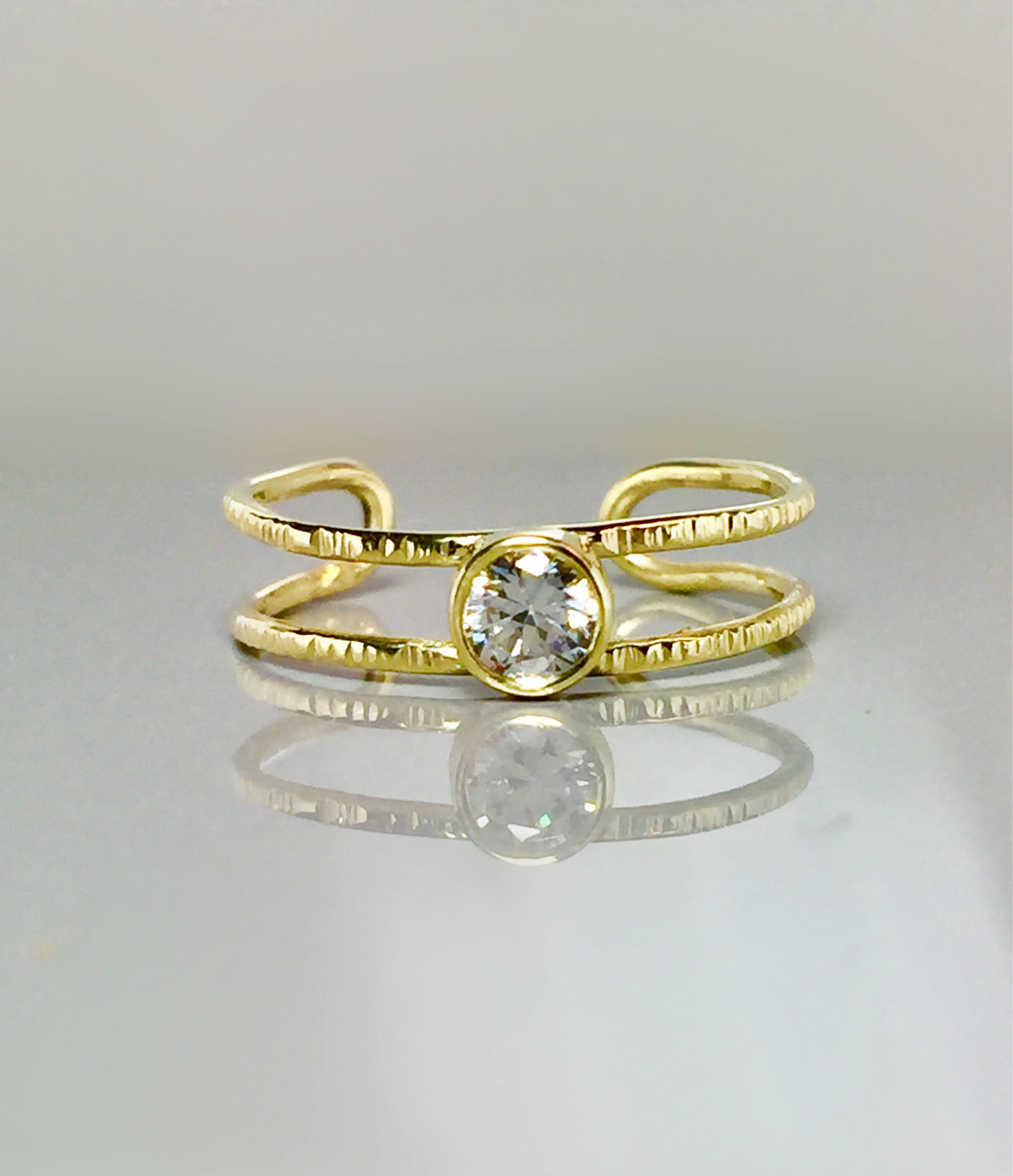 14k 10k Solid Gold Cuff Ring Toe Ring Gold Gold Midi Ring | Etsy