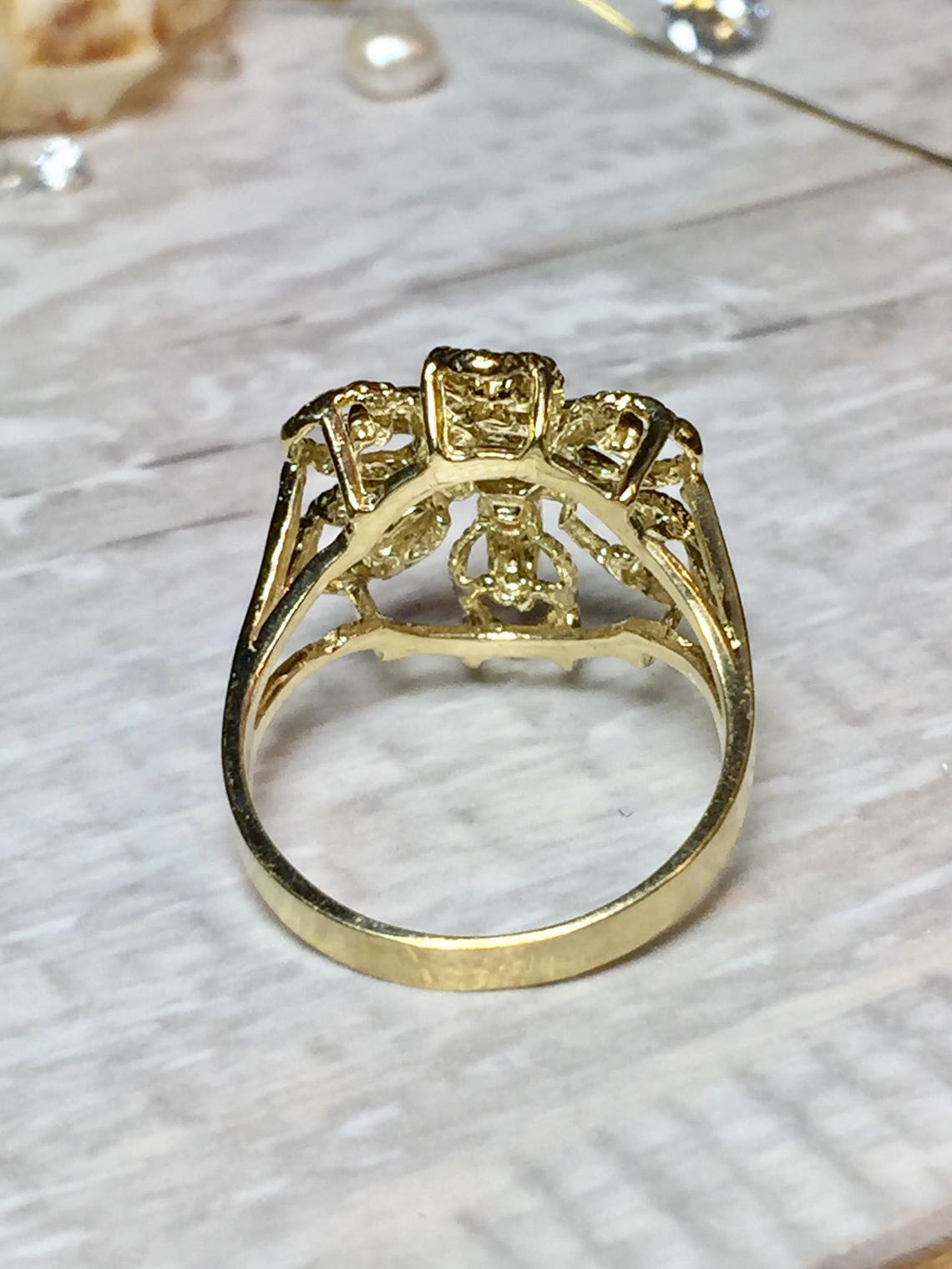 Big Sale Solid 10k Gold Ladies Star Ring Real Gold Ladies - Etsy