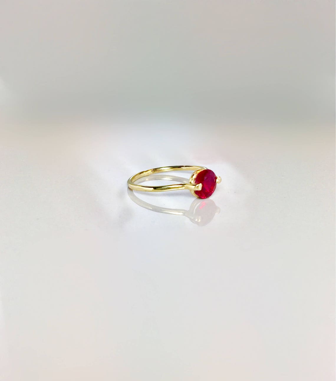 14k 10k Solid Gold Baby Ring - Birthstone Ring Charms - 14k Tiny Baby ...