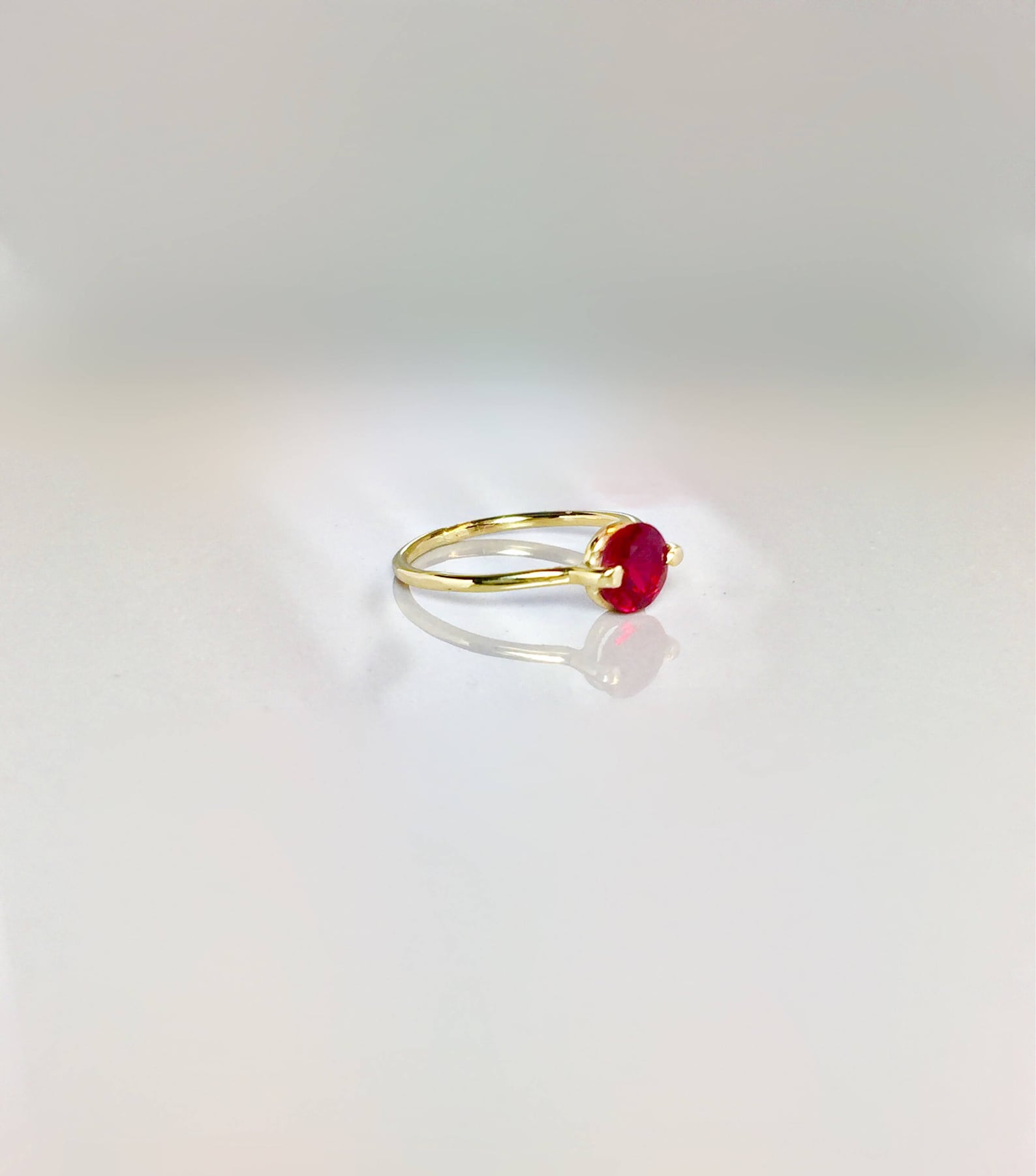 14k 10k Solid Gold Baby Ring - Birthstone Ring Charms - 14k Tiny Baby ...