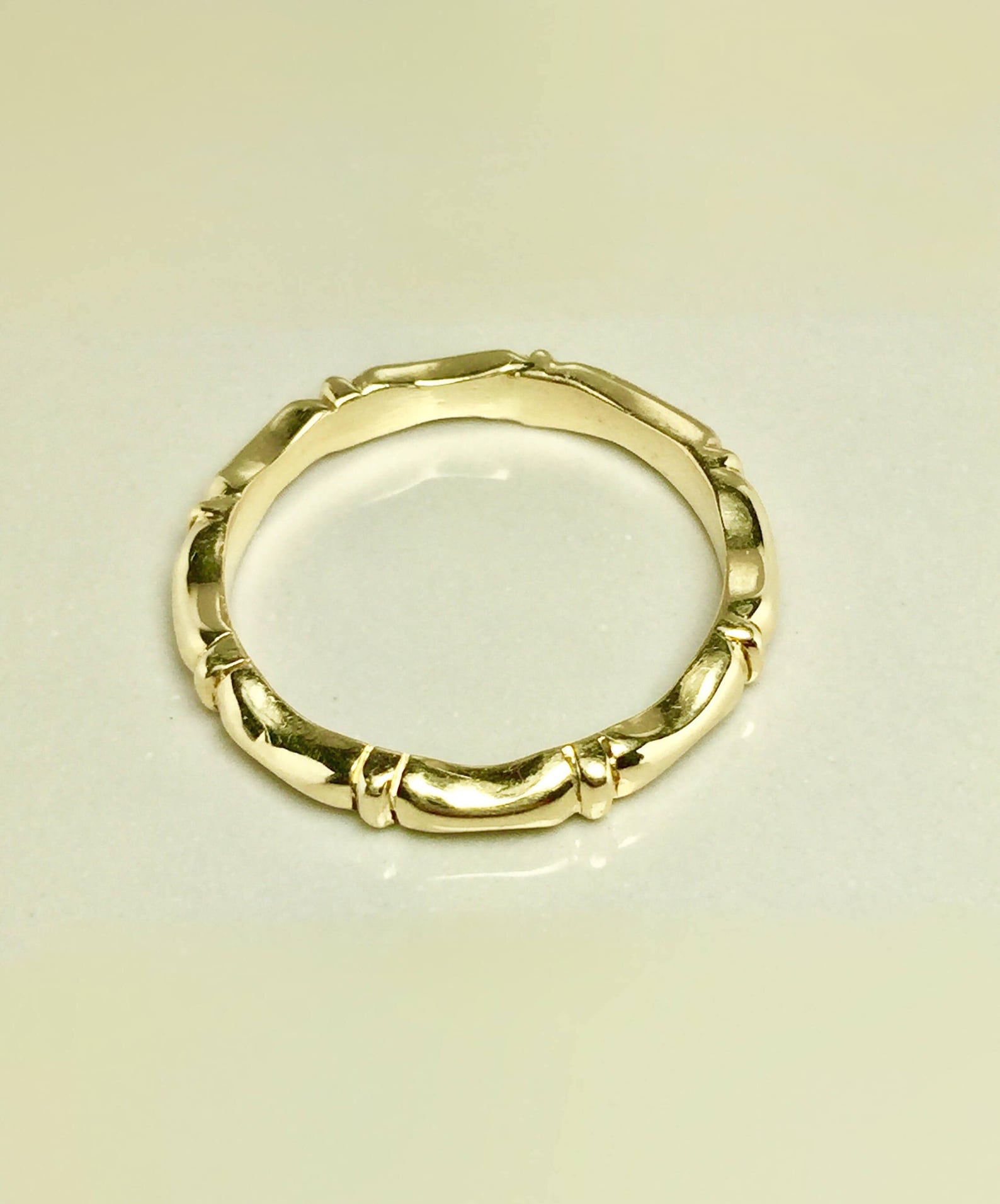 14k/10k Solid Gold Bamboo Rings Gold Couple Rings Gold - Etsy