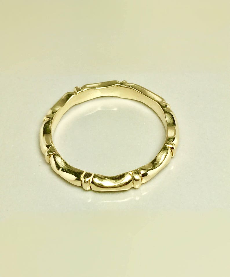14k/10k Solid Gold Bamboo Rings Gold Couple Rings Gold - Etsy