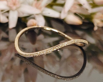 Stardust Thumb Ring - 925 Sterling Silver Midi Ring Gold - Gold Chevron ...