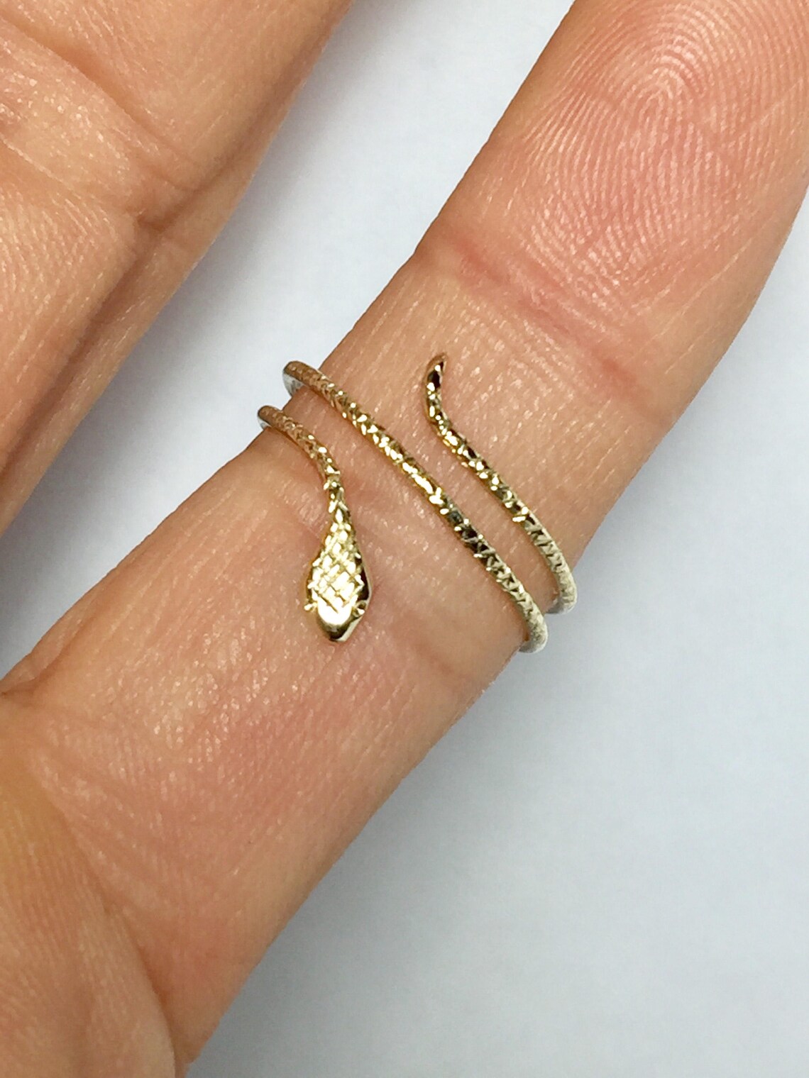 14k 10k Solid Gold Snake Ring Baby Snake Ring Tiny Snake - Etsy