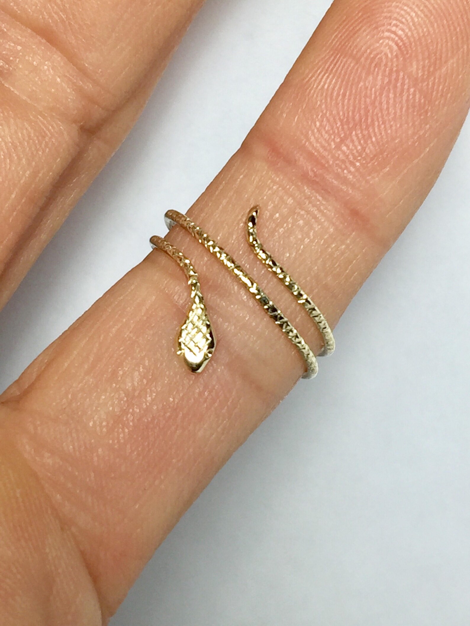 14k 10k Solid Gold Snake Ring Baby Snake Ring Tiny Snake - Etsy