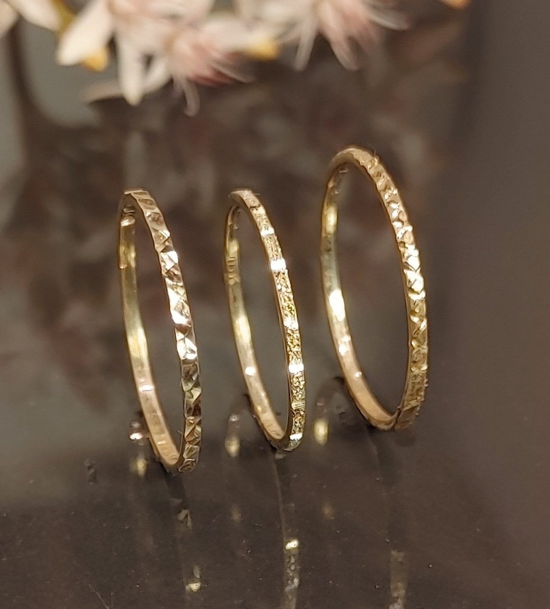 Solid 14k Gold Rings, 14k/10k Solid Gold Stacking Rings, Gold Pinky ...