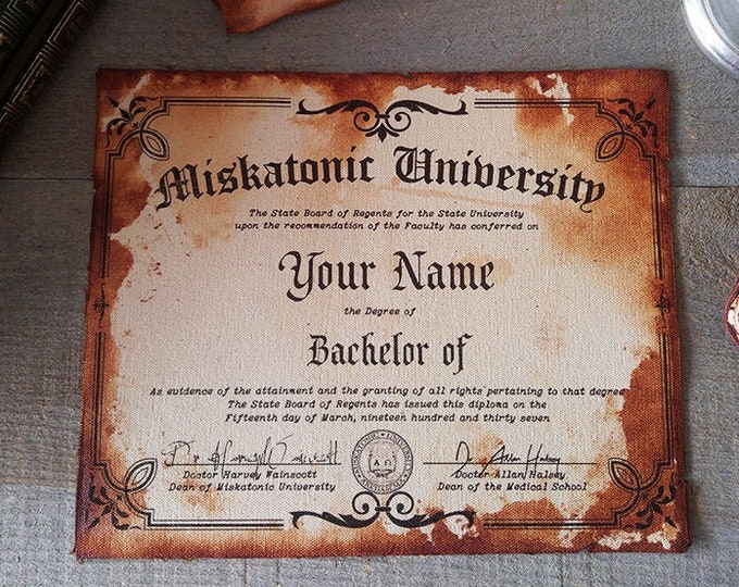 Customizable Certificate - Personalized Diploma - Unique Gift ...