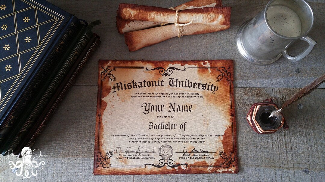 Customizable Certificate - Personalized Diploma - Unique Gift ...