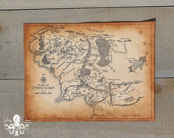 Parchment Map | Etsy