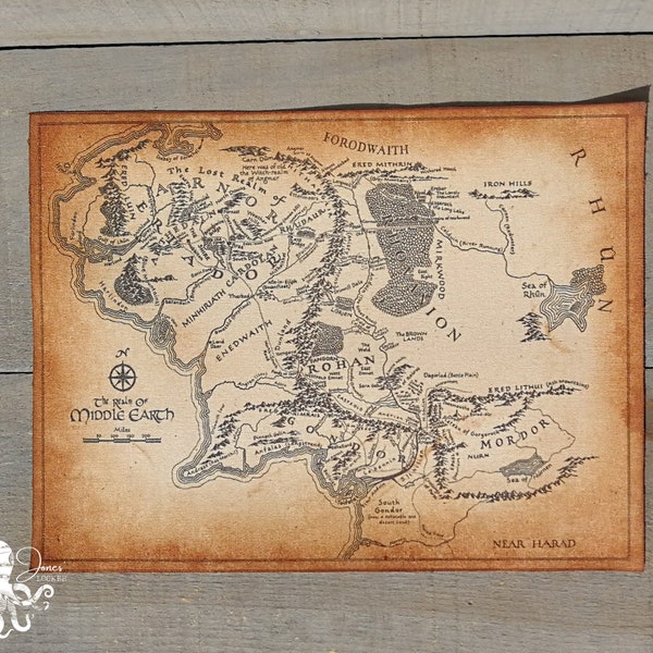 Middle Earth Map - Etsy