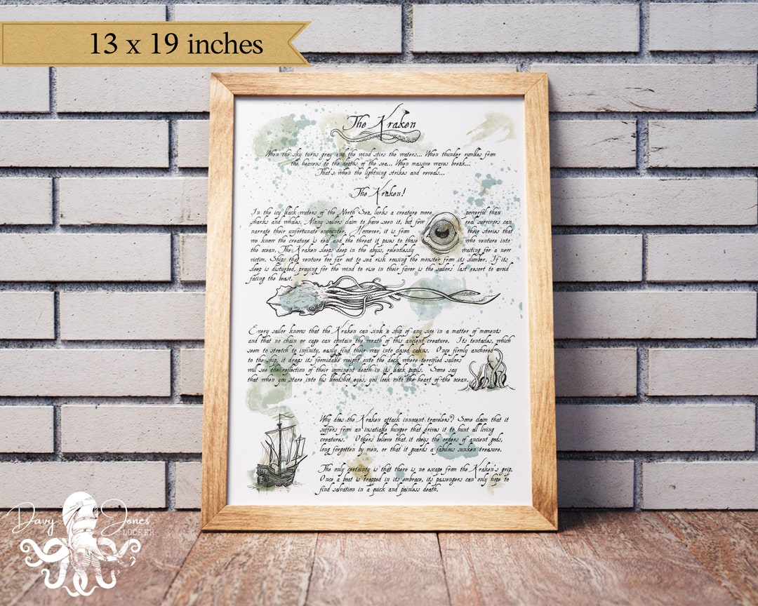 Bestiary Art Print - Gothic Mythical Creatures Illustration - 13 X 19 ...