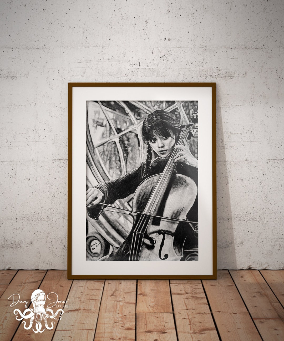 Wednesday Cello Print 8.5 X 11 Fan Art Addams Wall Decor Movie Poster ...