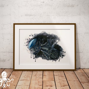 Alien print Fan art Wall decor Movie poster Gift | Etsy