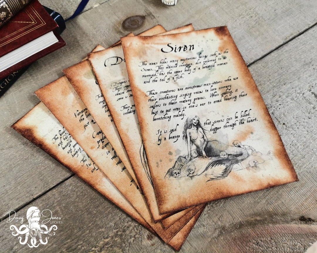 Bestiary - Creature - Handmade Canvas Scroll - Waterproof Parchment ...