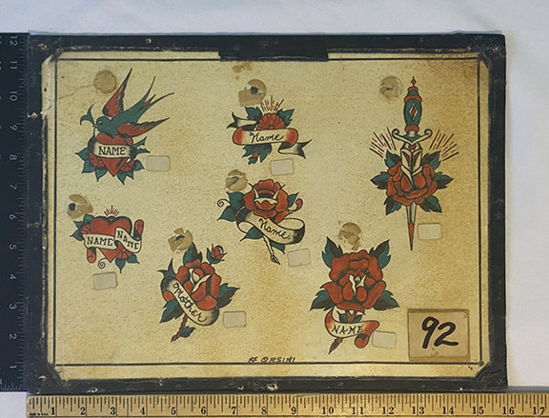 AUTHENTIC Vintage Tattoo Artwork - Etsy